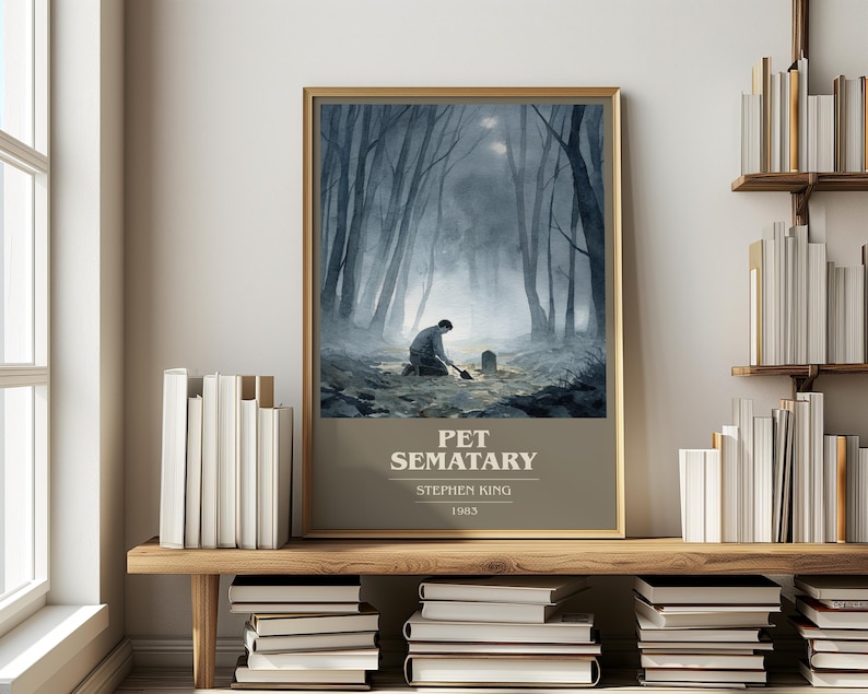 Pet Sematary by Stephen King | Book Poster | Literary Art Gift for Book ...