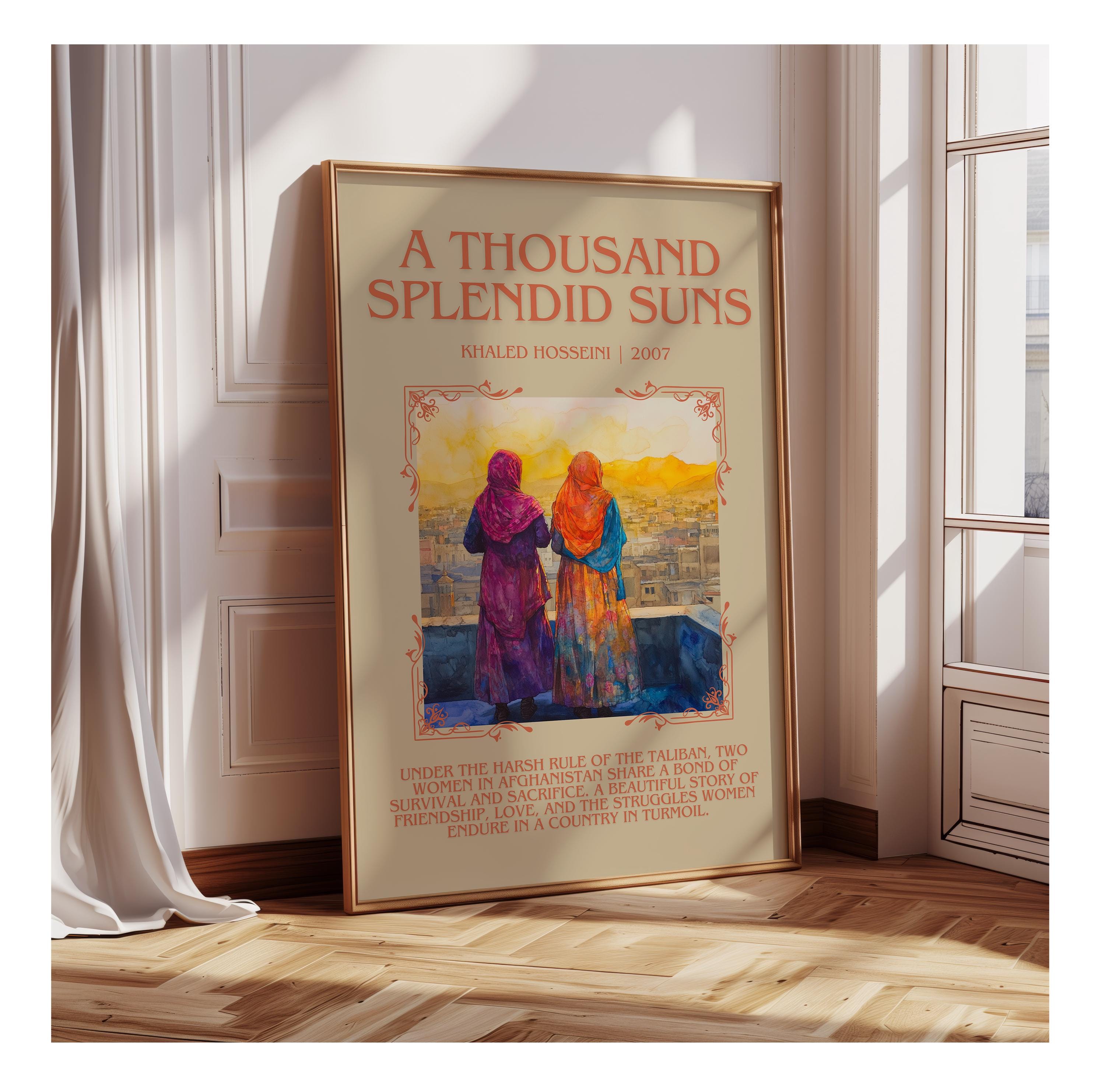 A Thousand Splendid Suns by Khaled Hosseini Book Poster, Literary ...