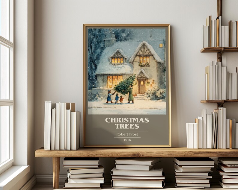 Christmas Trees by Robert Frost | Book Poster | Literary Art Gift for ...
