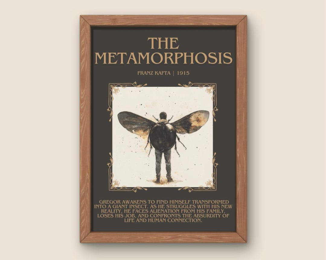 The Metamorphosis by Franz Kafka Poster, Book Poster, Book Lover Gift ...