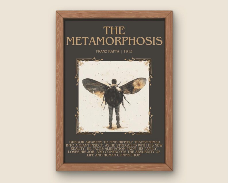 The Metamorphosis by Franz Kafka Descriptive, High Quality Book Poster ...