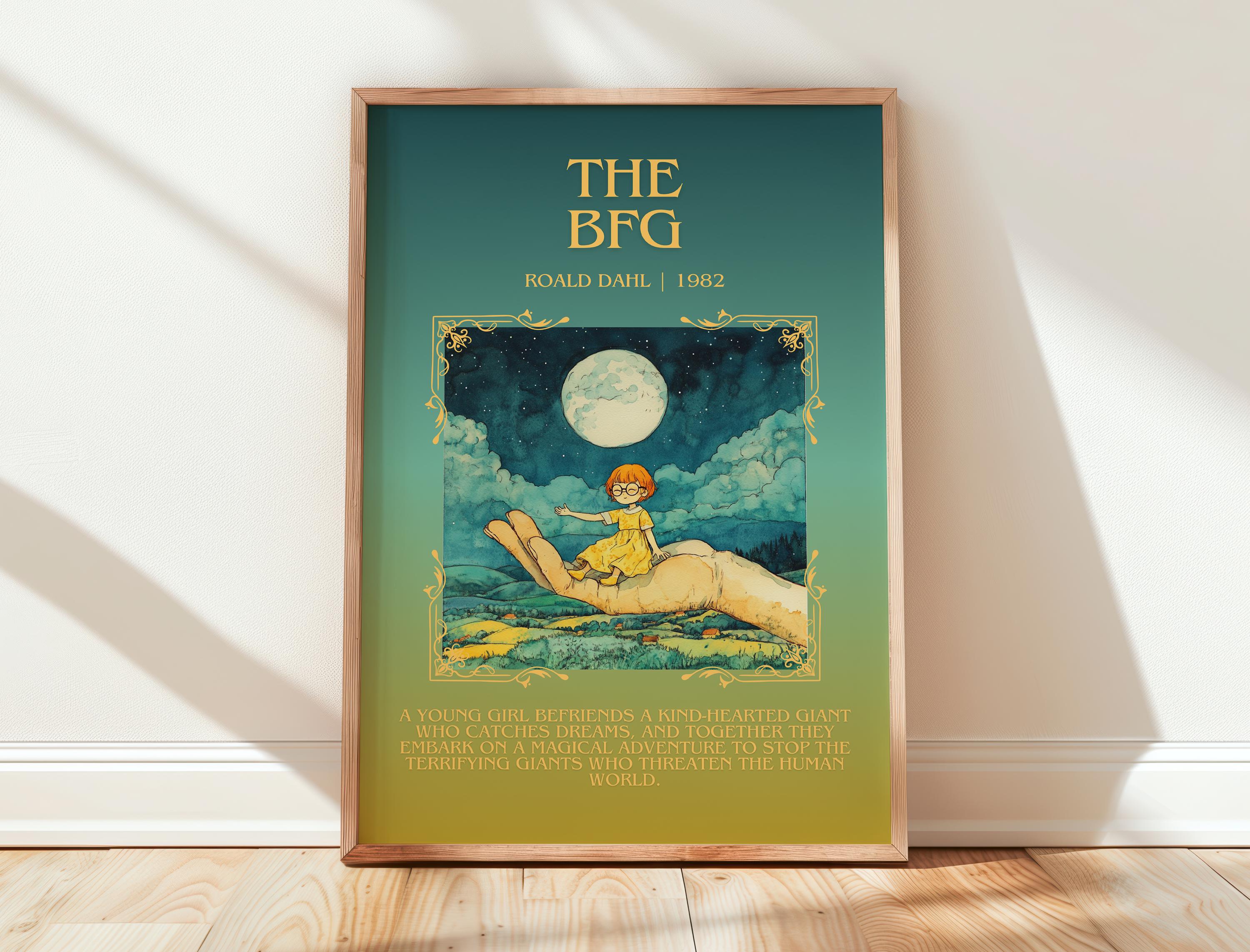 The BFG by Roald Dahl | Book Poster | Literary Art Gift for Book Lover ...