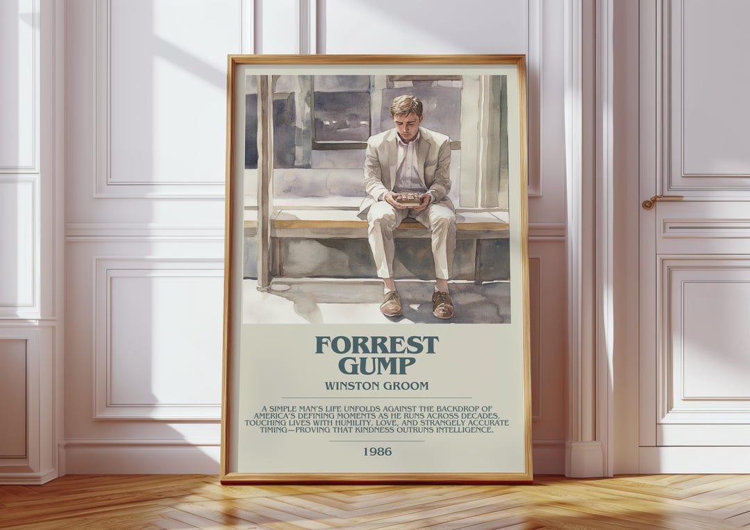 Forrest Gump by Winston Groom | Book Poster | Literary Art Gift for ...