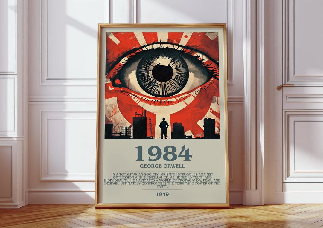 1984 by George Orwell | Book Poster | Literary Art Gift for Book Lover ...