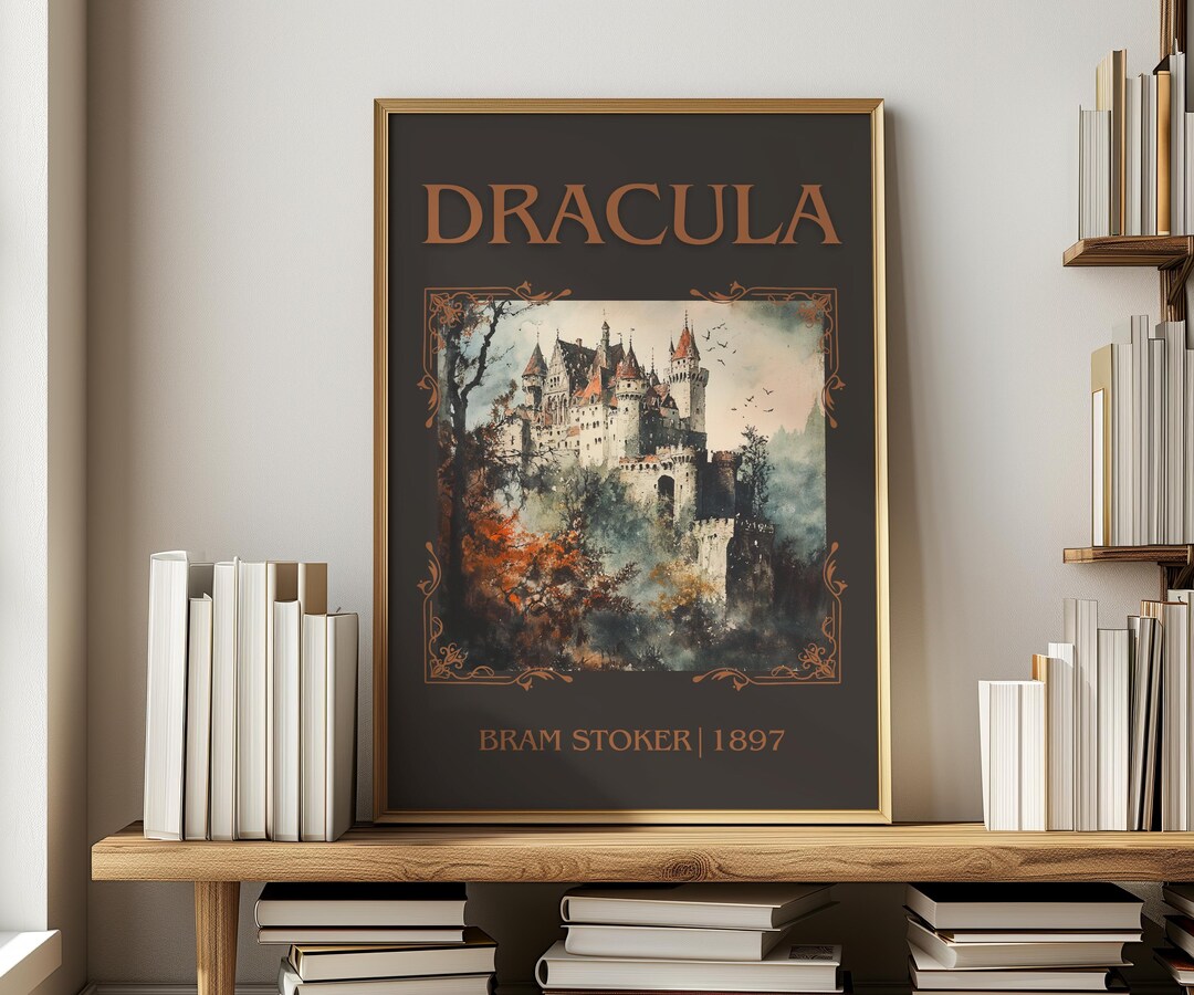 Dracula by Bram Stoker | Book Poster | Literary Art Gift for Book Lover ...
