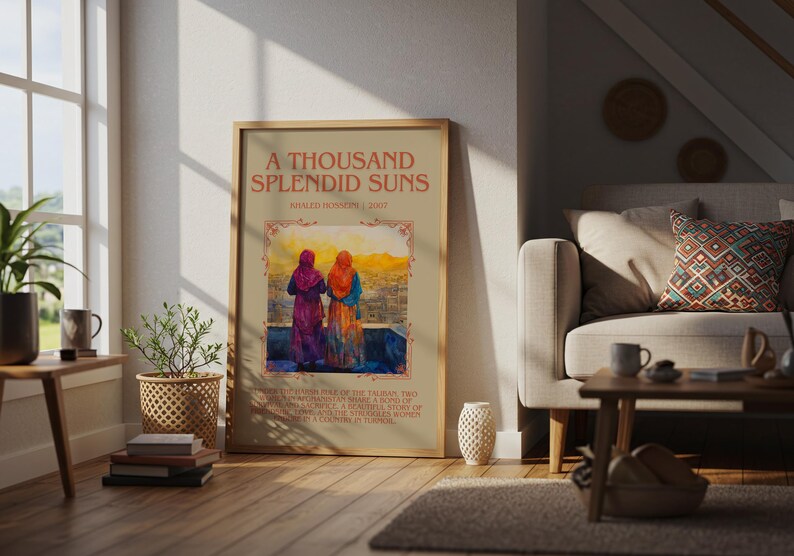 A Thousand Splendid Suns by Khaled Hosseini Book Poster, Literary ...