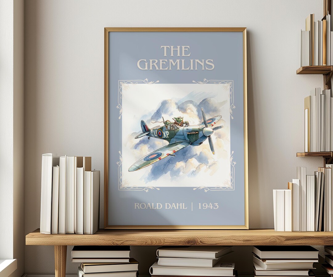 The Gremlins by Roald Dahl | Book Poster | Literary Art Gift for Book ...