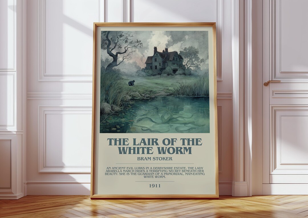 The Lair of the White Worm by Bram Stoker | Book Poster | Literary Art ...
