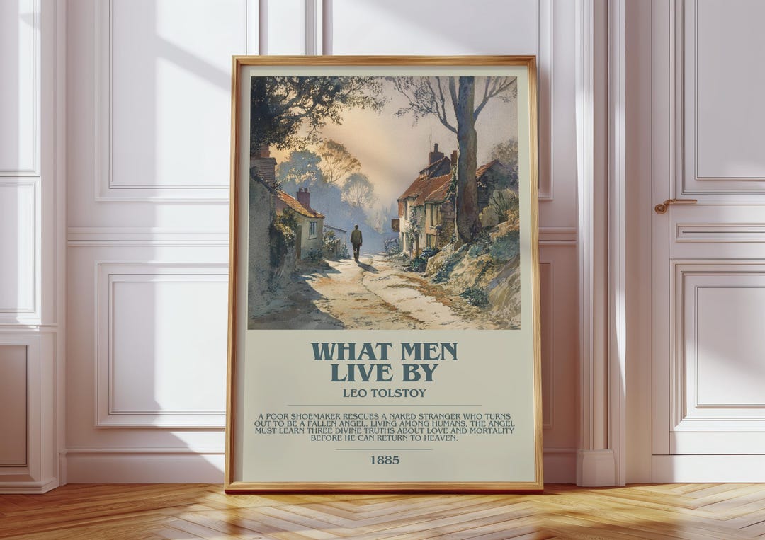 What Men Live by by Leo Tolstoy | Book Poster | Literary Art Gift for ...