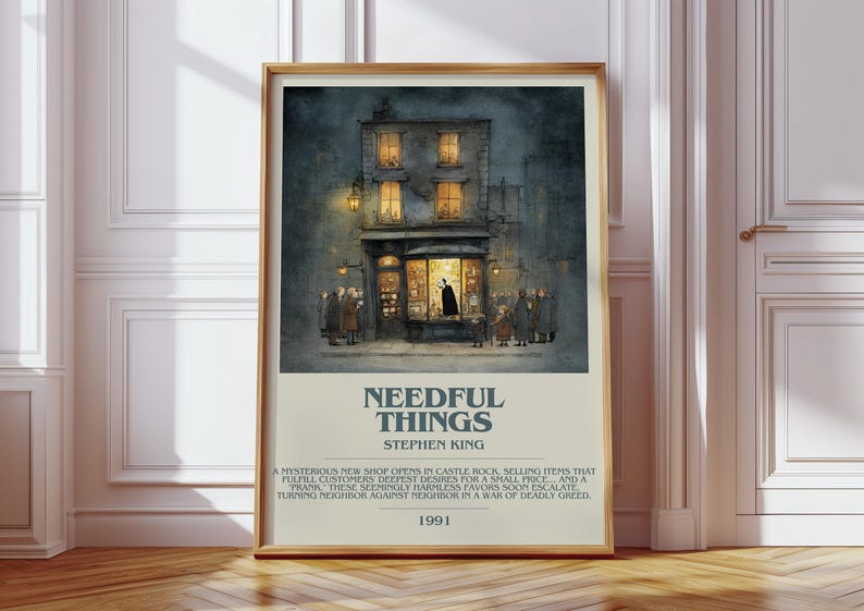 Needful Things by Stephen King Descriptive Poster Print. Free Delivery ...
