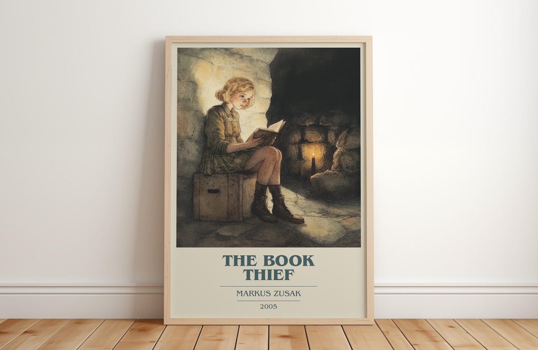 The Book Thief by Markus Zusak | Book Poster | Literary Art Gift for ...