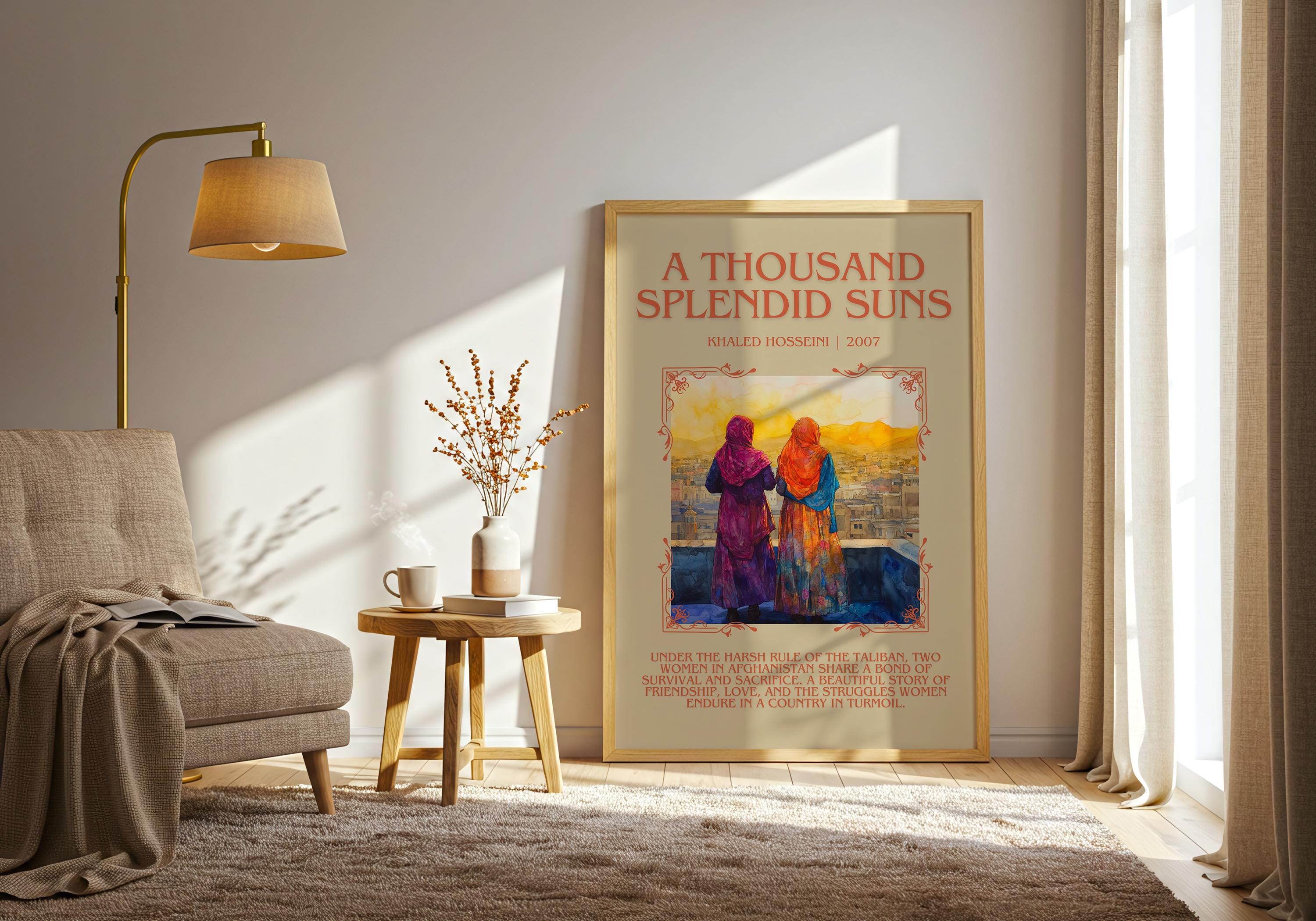A Thousand Splendid Suns by Khaled Hosseini Book Poster, Literary ...