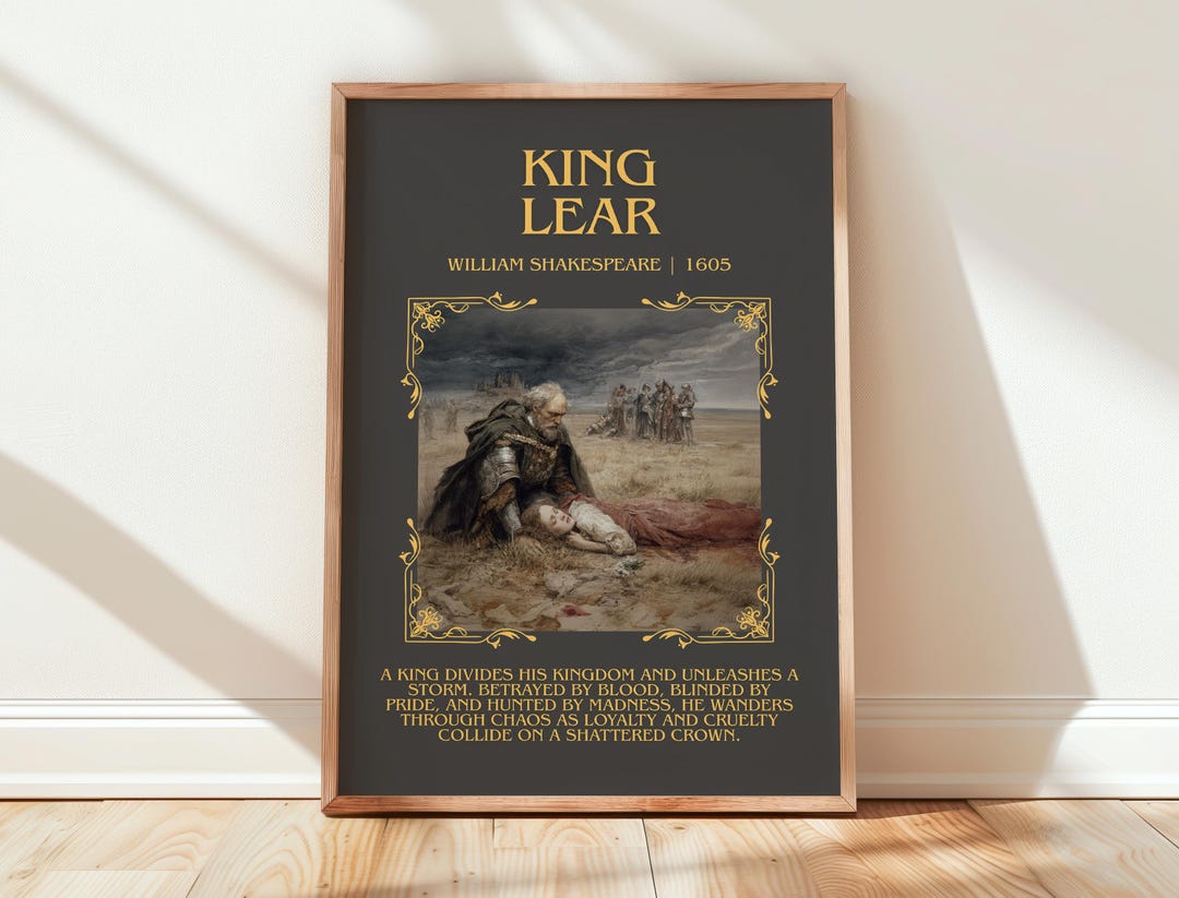 King Lear by William Shakespeare Descriptive, High Quality Poster Print ...