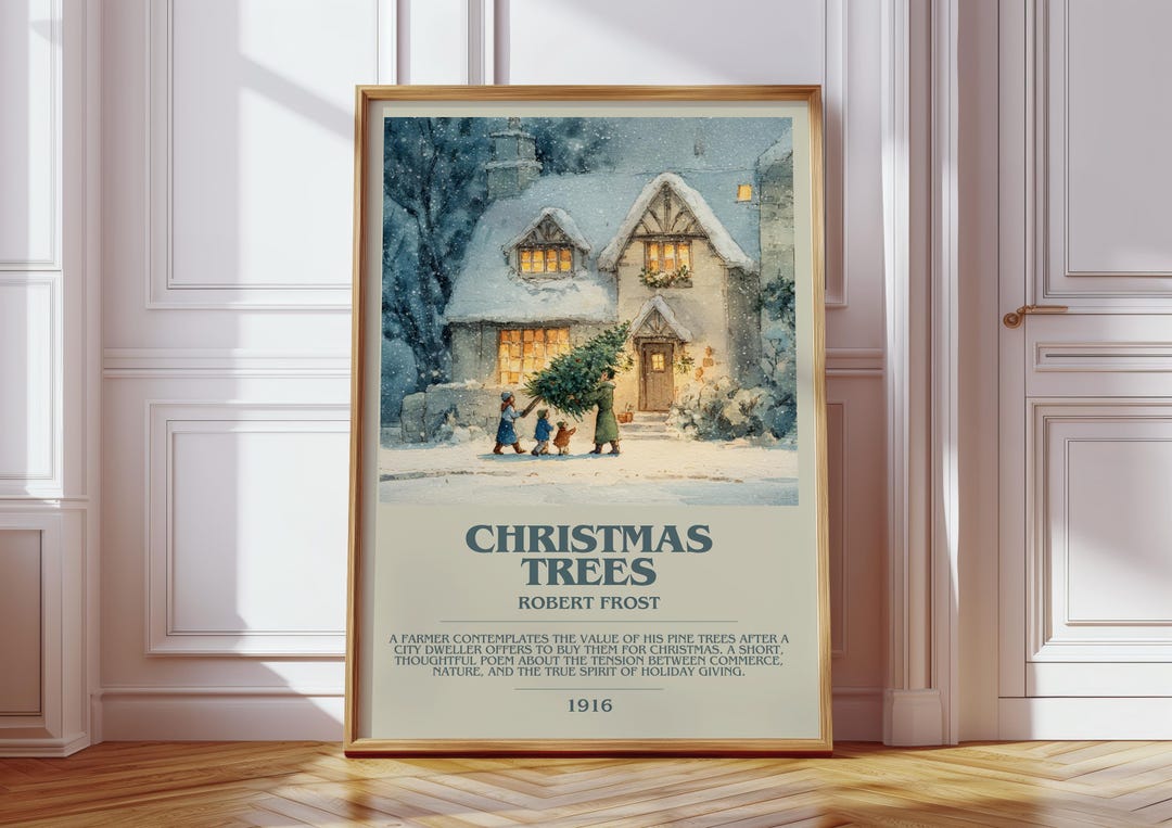 Christmas Trees by Robert Frost | Book Poster | Literary Art Gift for ...