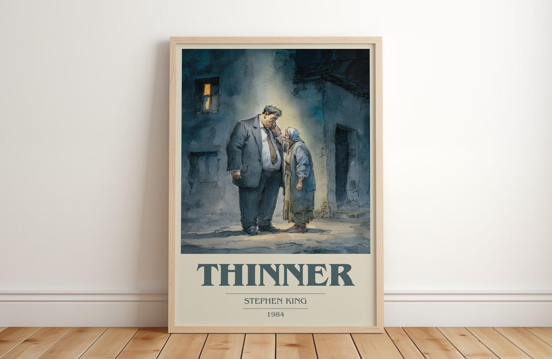 Thinner by Stephen King | Book Poster | Literary Art Gift for Book ...