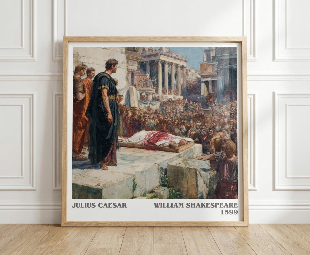 Julius Caesar by William Shakespeare Square Book Print, Classic ...