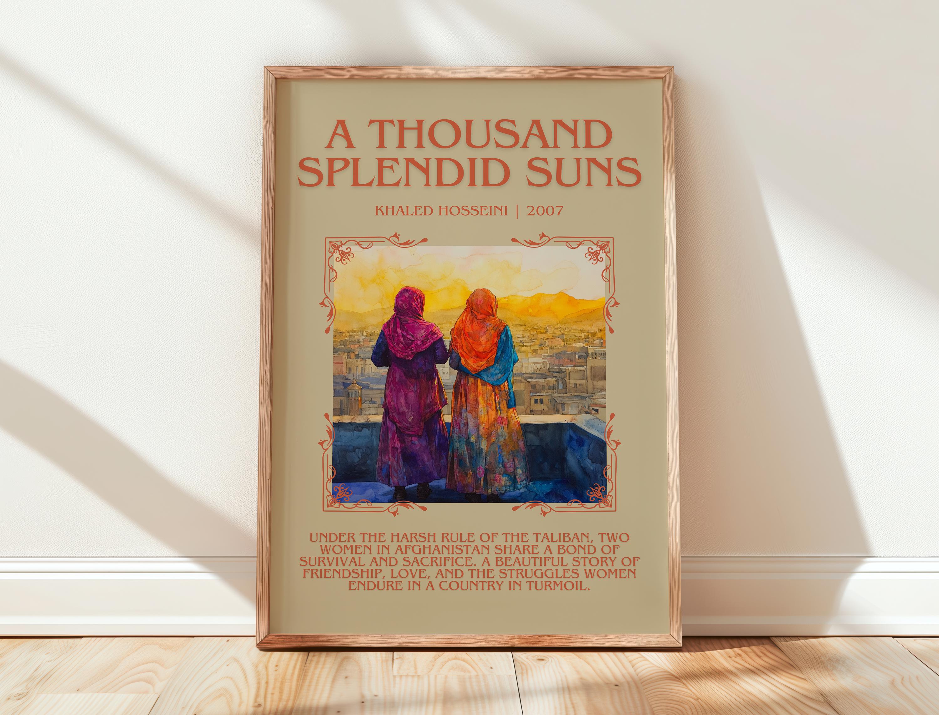A Thousand Splendid Suns by Khaled Hosseini Book Poster, Literary ...