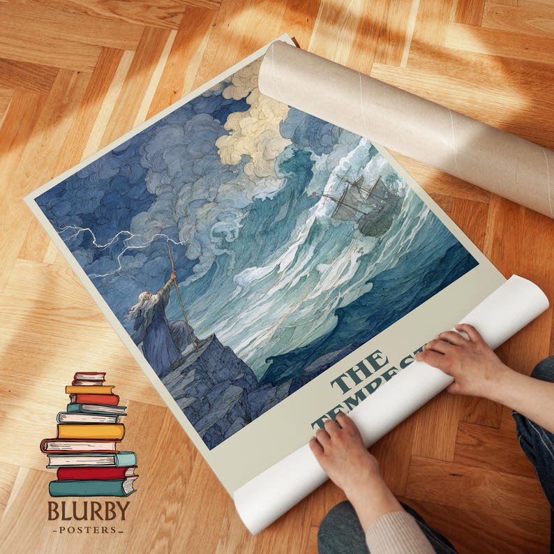 The Tempest by William Shakespeare | Book Poster | Literary Art Gift ...