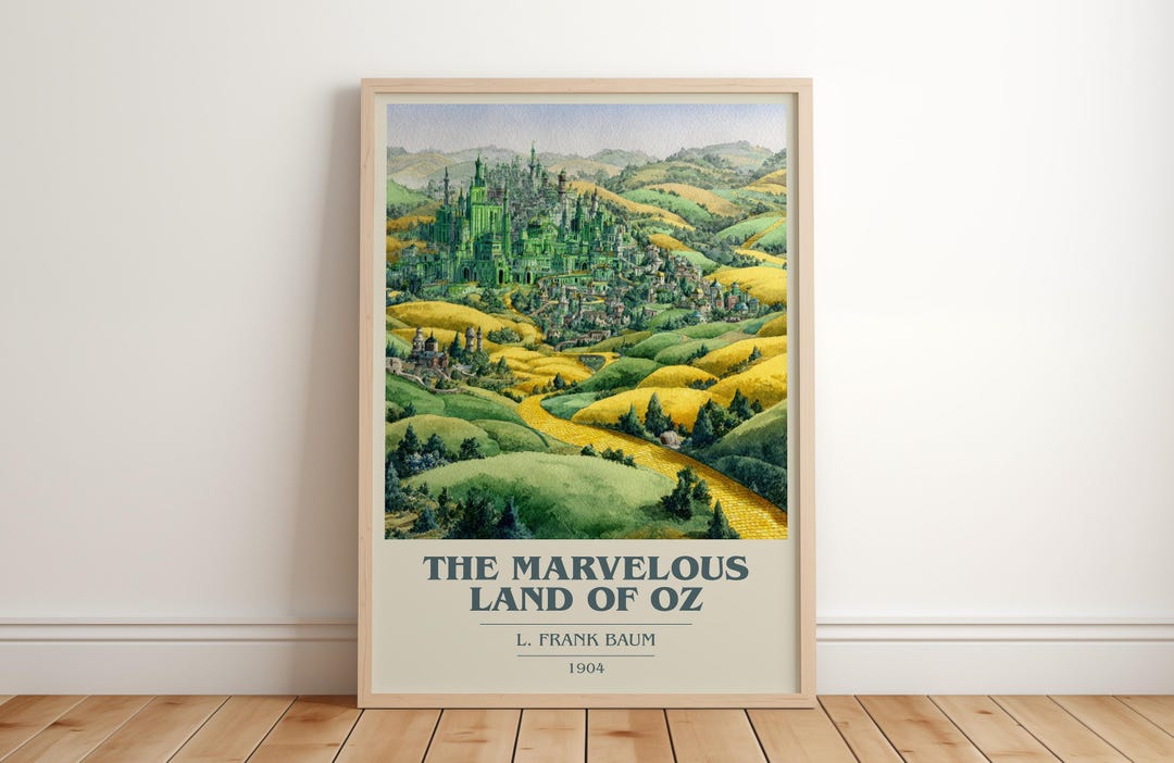 The Marvelous Land of Oz by L. Frank Baum | Book Poster | Literary Art ...