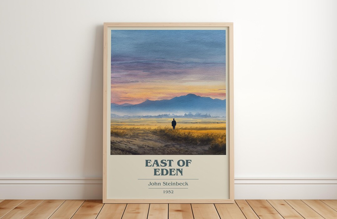East of Eden by John Steinbeck | Book Poster | Literary Art Gift for ...