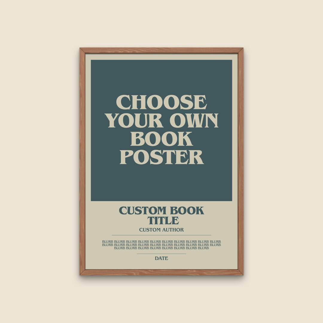 Custom Book Poster | Design Your Own High Quality Book Poster Print ...