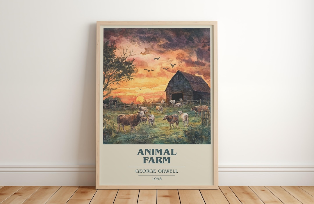 Animal Farm by George Orwell | Book Poster | Literary Art Gift for Book ...