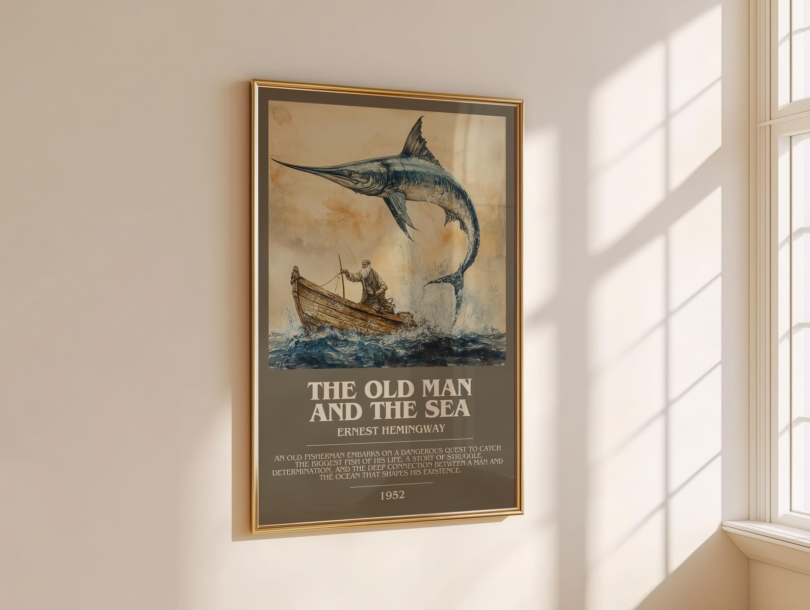 The Old Man and the Sea by Ernest Hemingway Descriptive Poster Print ...