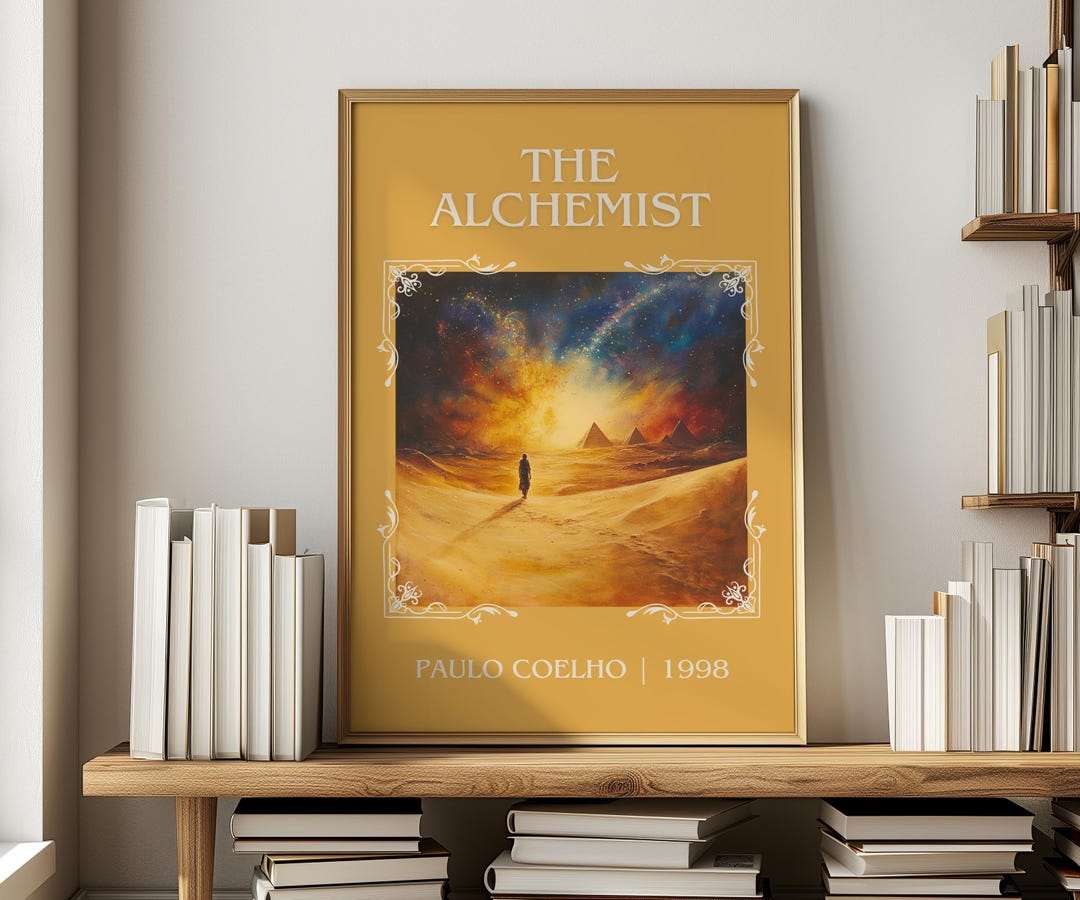 The Alchemist by Paul Coelho | Book Poster | Literary Art Gift for Book ...
