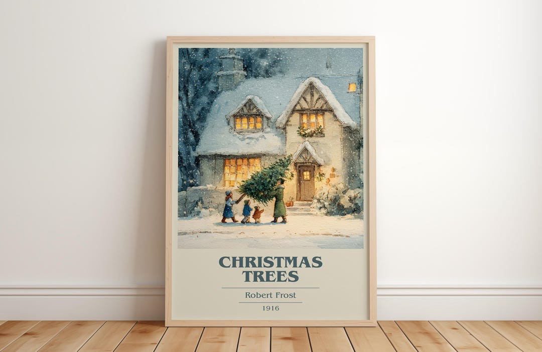 Christmas Trees by Robert Frost | Book Poster | Literary Art Gift for ...