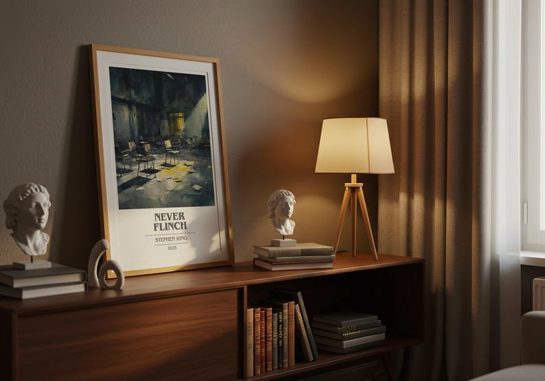 Never Flinch by Stephen King | Book Poster | Literary Art Gift for Book ...