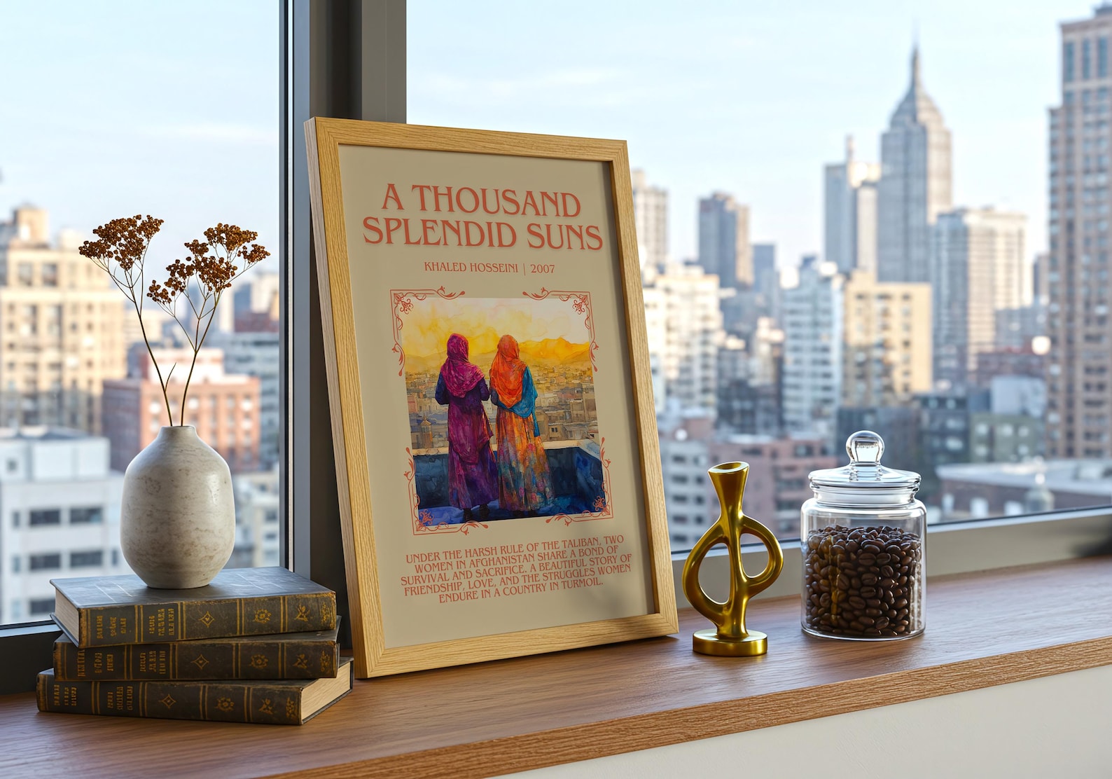 A Thousand Splendid Suns by Khaled Hosseini Book Poster, Literary ...