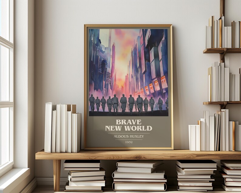 Brave New World by Aldous Huxley | Book Poster | Literary Art Gift for ...