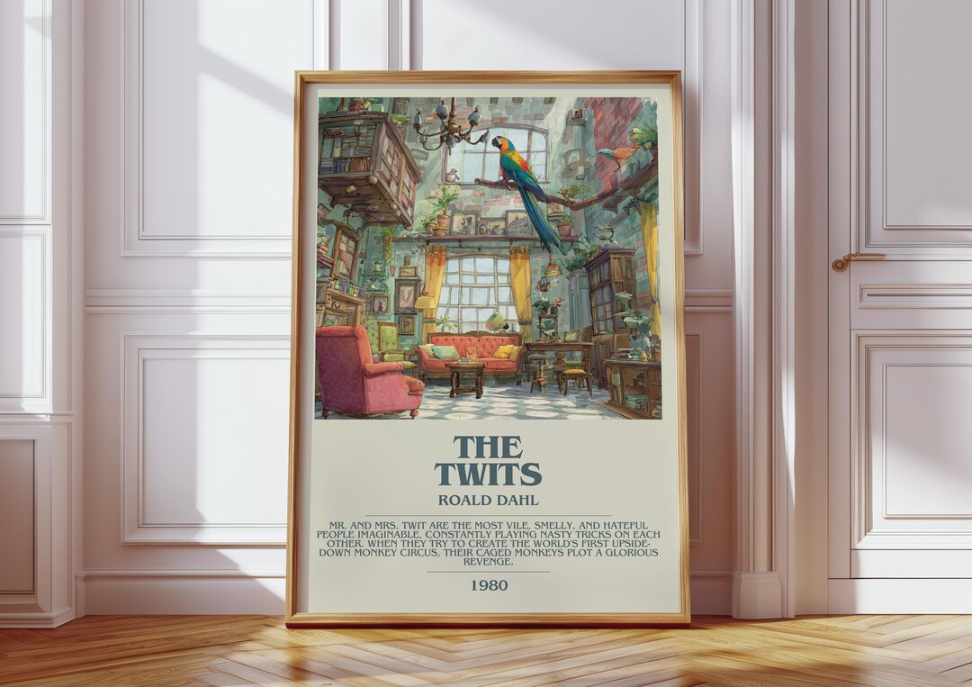 My Twits by Roald Dahl | Book Poster | Literary Art Gift for Book Lover ...