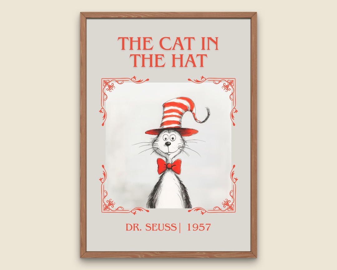 The Cat in the Hat by Dr. Seuss High Quality Poster Print. Free ...