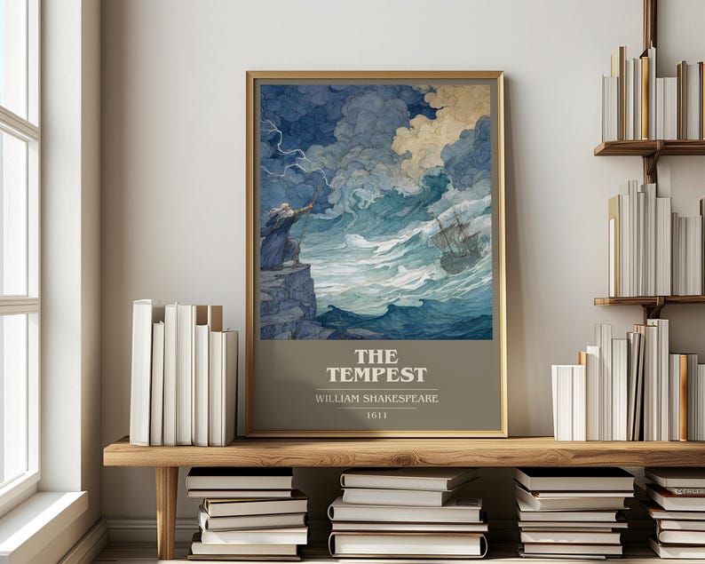 The Tempest by William Shakespeare | Book Poster | Literary Art Gift ...
