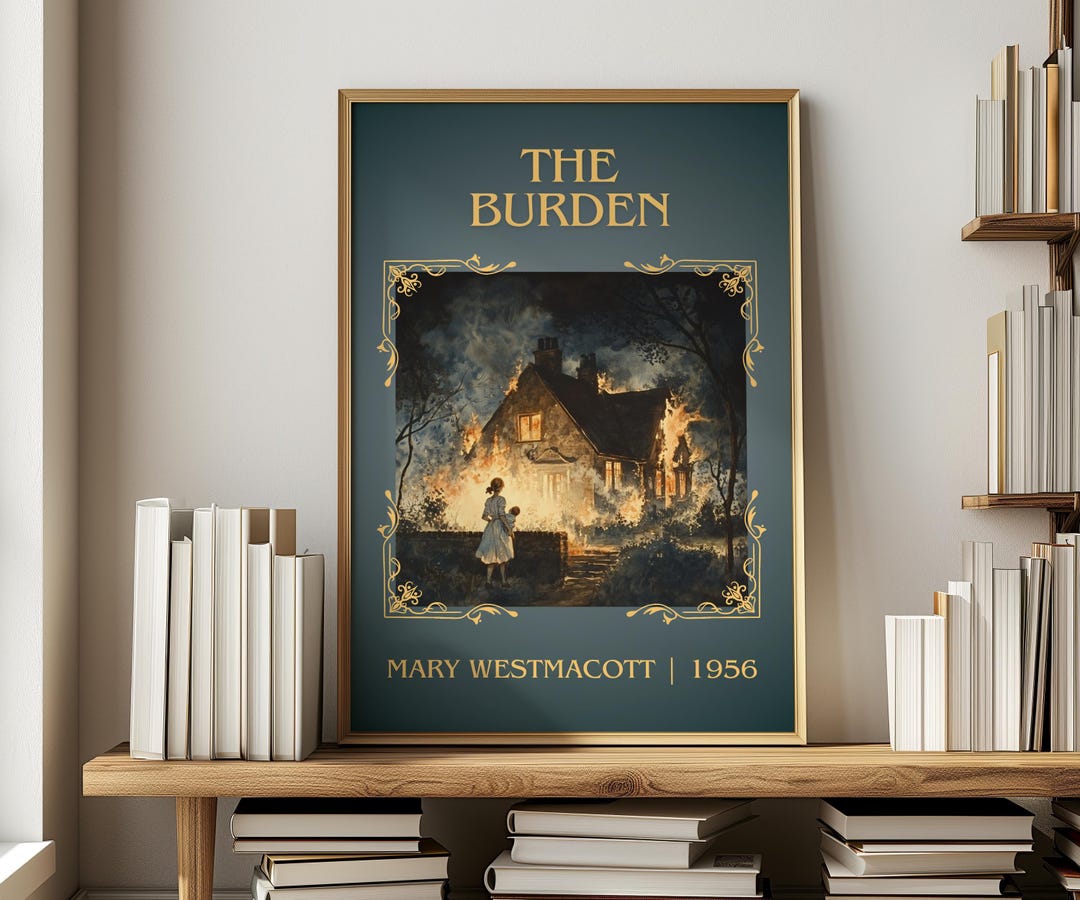 The Burden by Mary Westmacott | Book Poster | Literary Art Gift for ...