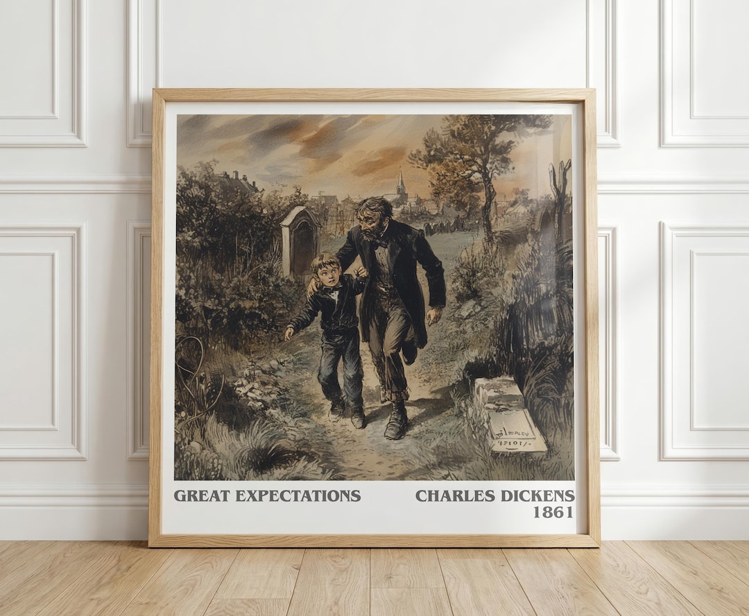 Great Expectations by Charles Dickens Square Book Print, Classic ...