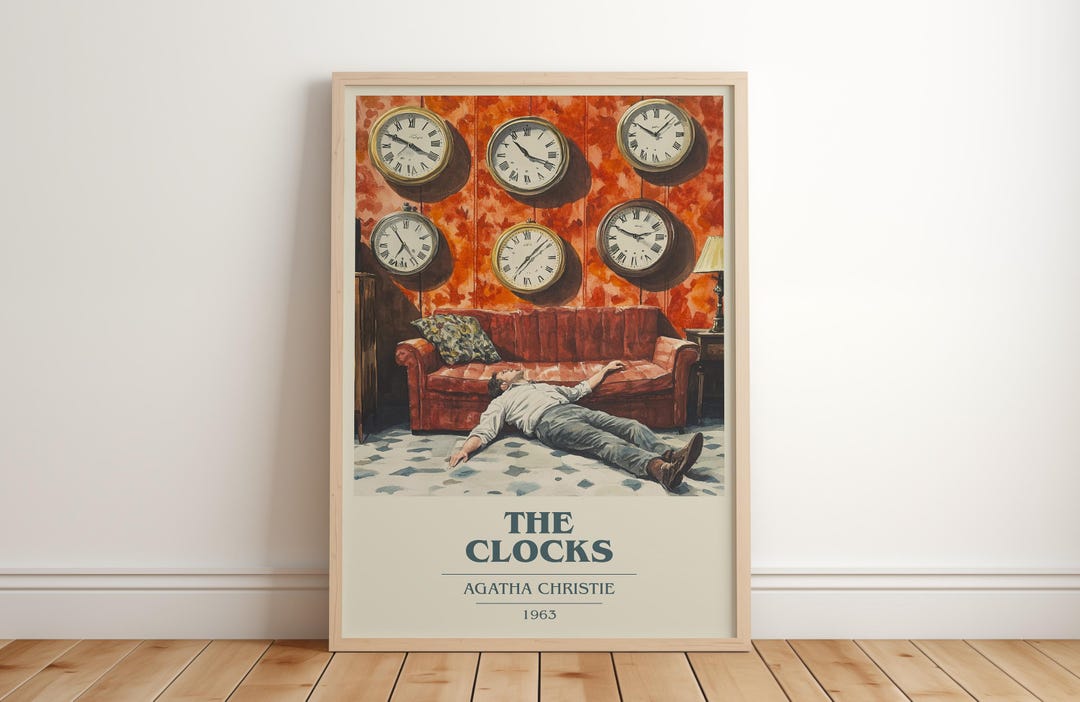 The Clocks by Agatha Christie | Book Poster | Literary Art Gift for ...