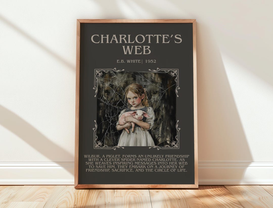Charlotte's Web by E.B. White | Book Poster | Literary Art Gift for ...