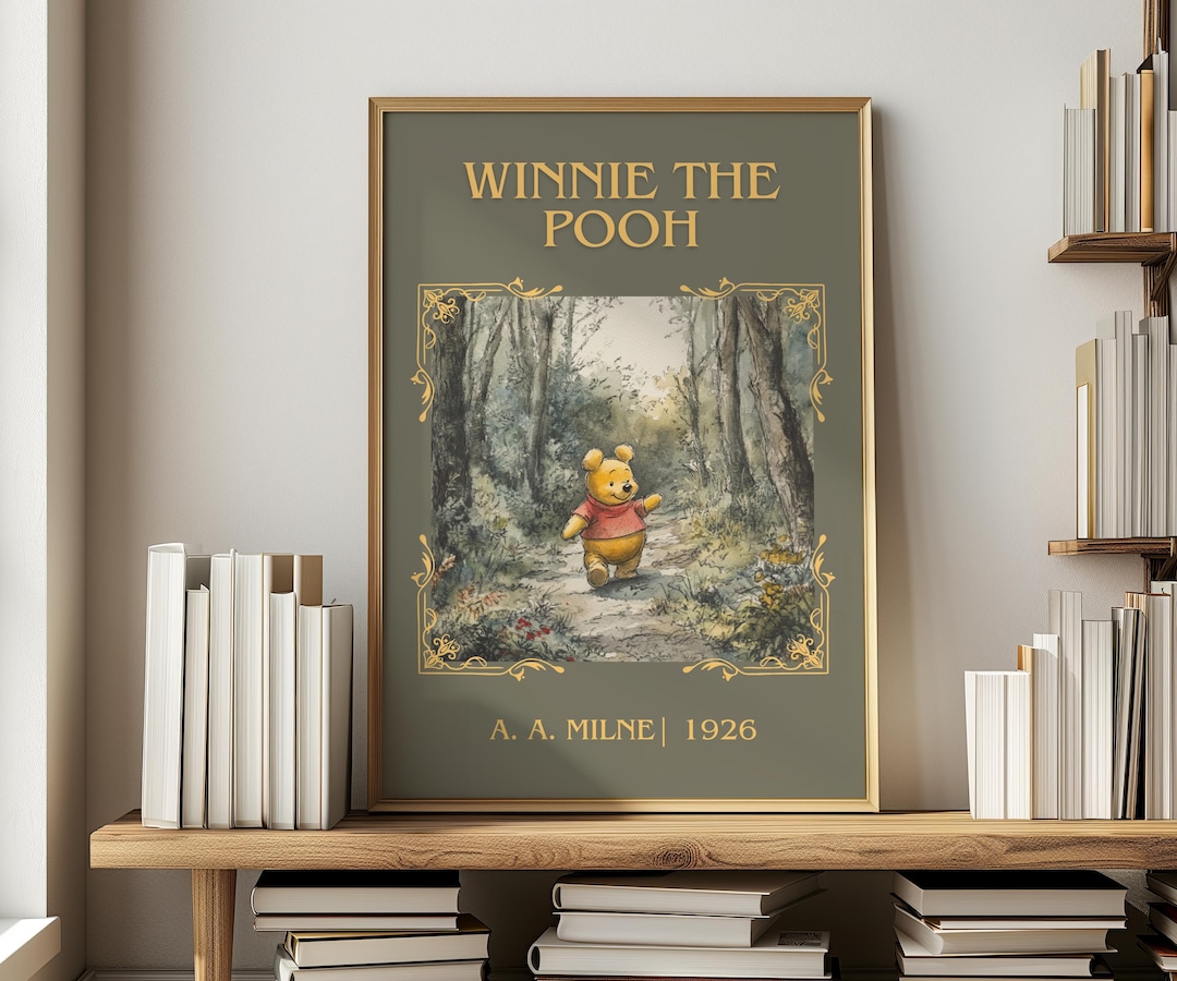 Winnie the Pooh by A.A. Milne | Book Poster | Literary Art Gift for ...