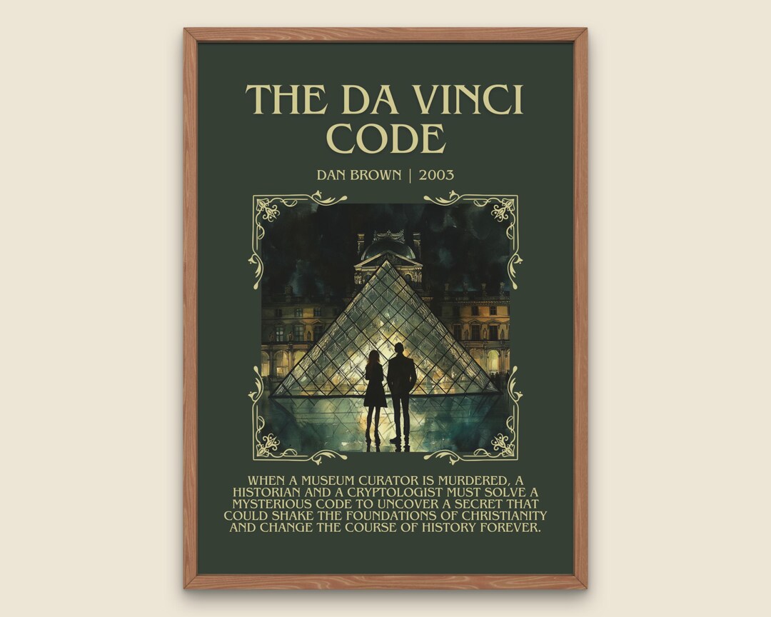 The Da Vinci Code by Dan Brown Descriptive, High Quality Poster Print ...