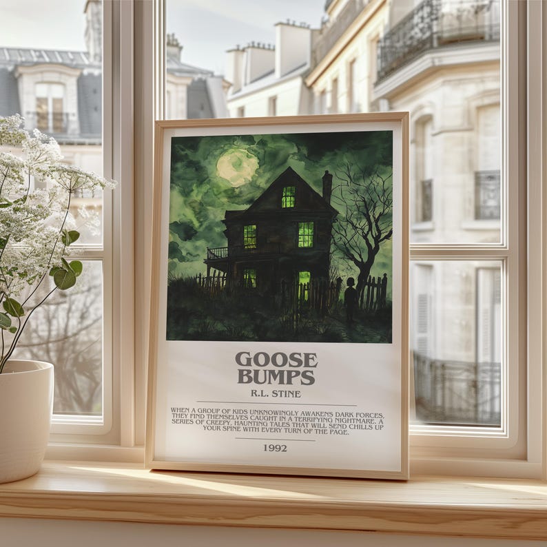 Goosebumps by R.L. Stine| Book Poster | Literary Art Gift for Book ...