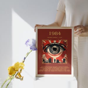 1984 by George Orwell Descriptive, High Quality Book Poster in Various ...