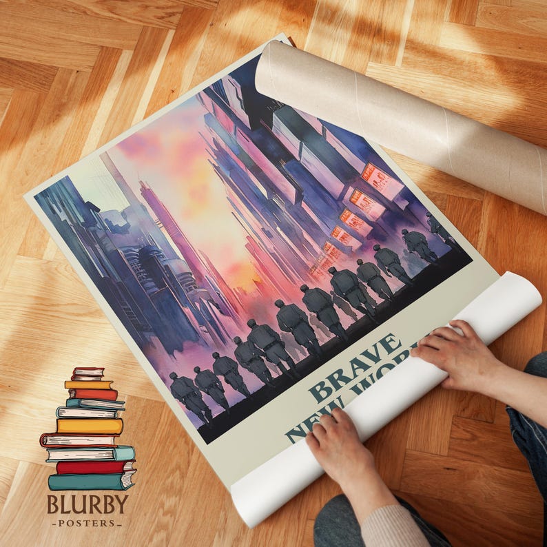 Brave New World by Aldous Huxley | Book Poster | Literary Art Gift for ...