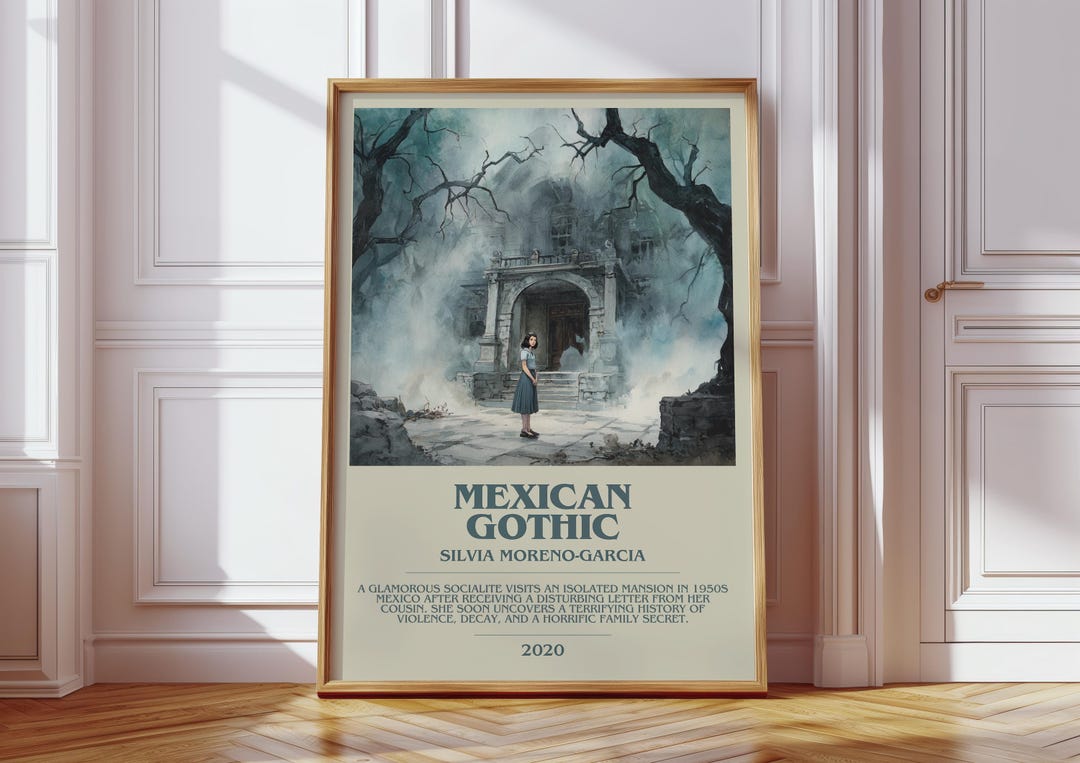Mexican Gothic by Silvia Moreno-garcia Modern Book Print Poster, Gothic ...
