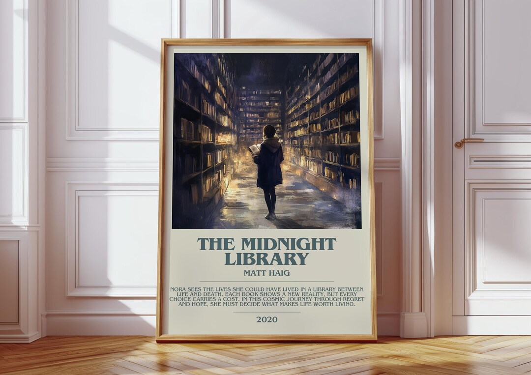 The Midnight Library by Matt Haig Descriptive Poster Print. Free ...