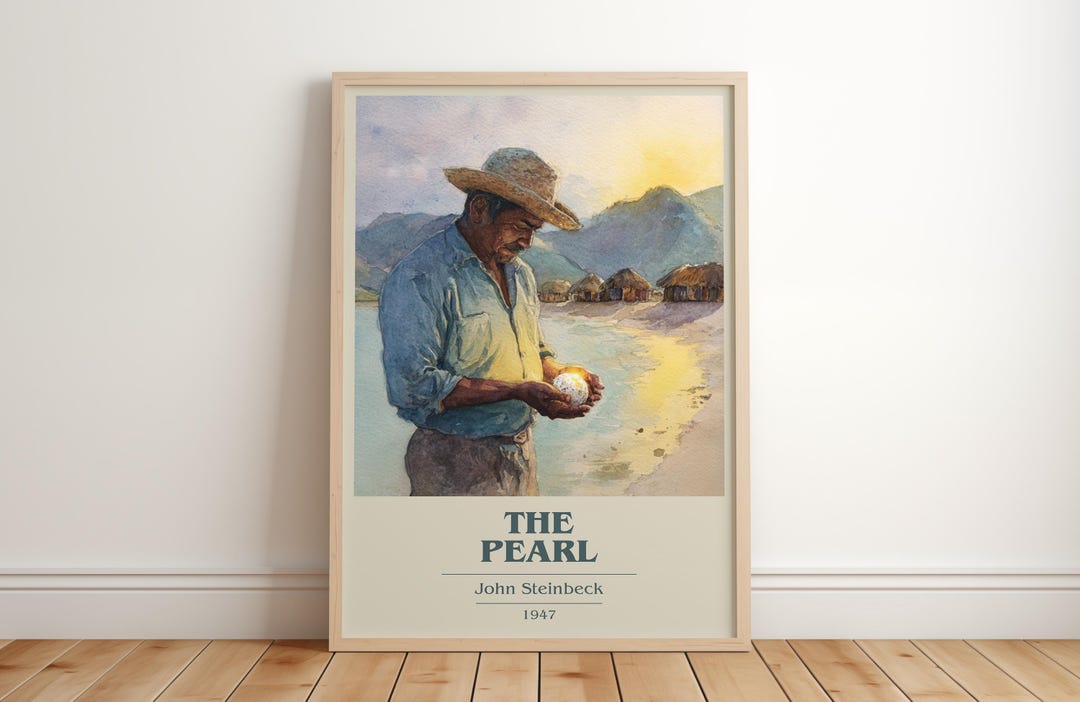 The Pearl by John Steinbeck | Book Poster | Literary Art Gift for Book ...