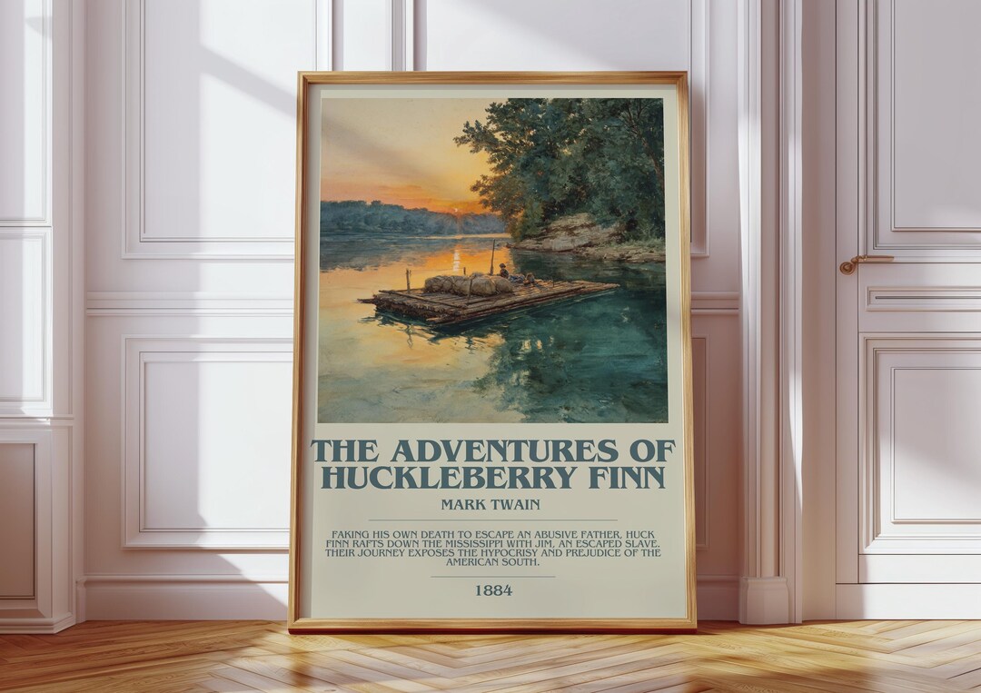 The Adventures of Huckleberry Finn by Mark Twain Modern Book Print ...