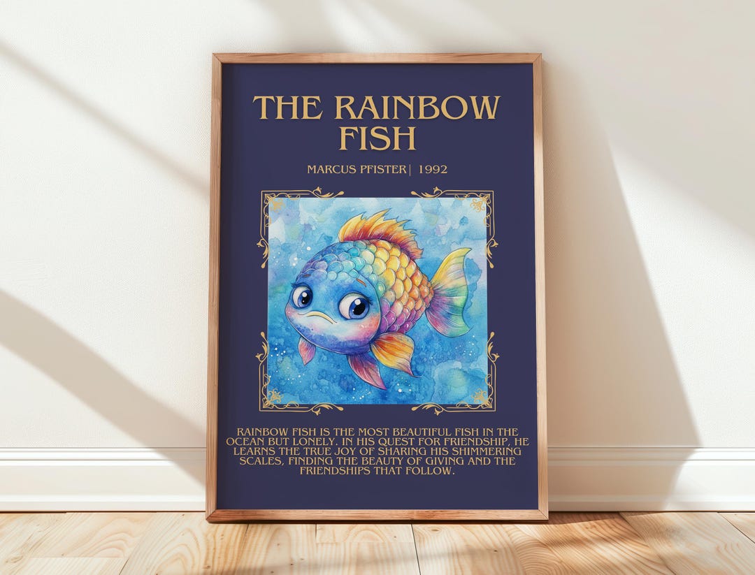The Rainbow Fish by Marcus Pfister | Book Poster | Literary Art Gift ...