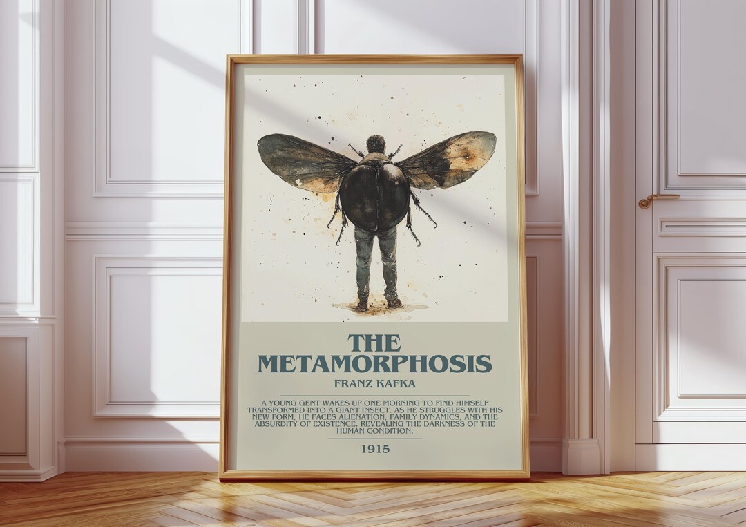 The Metamorphosis by Franz Kafka | Book Poster | Literary Art Gift for ...